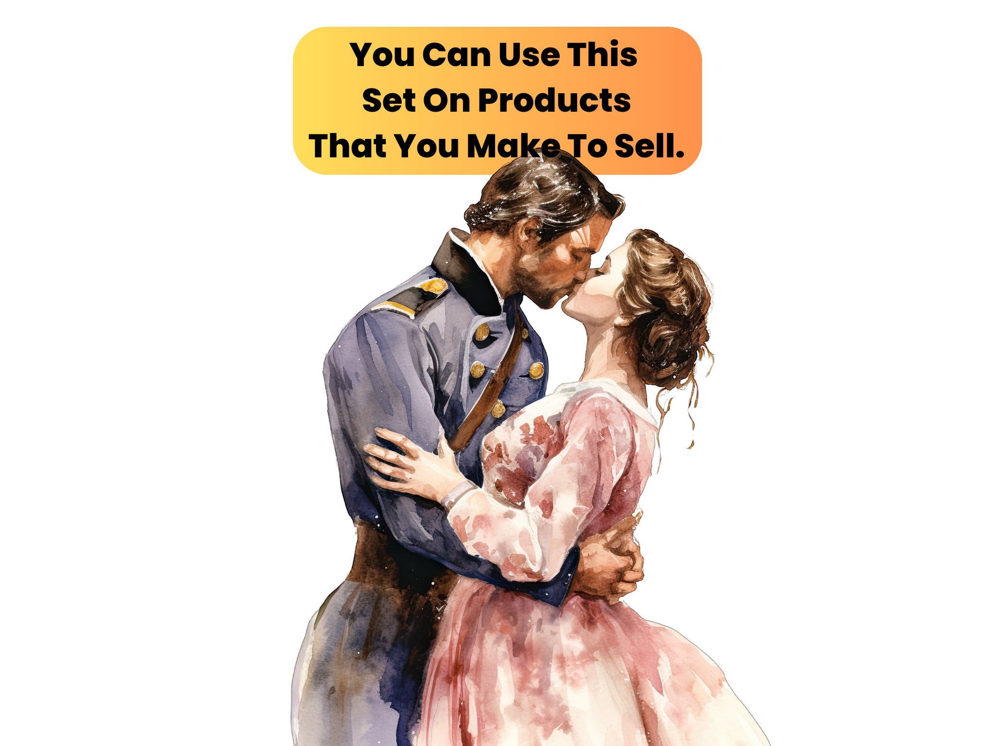 Love & War Civil War Clipart American Print Graphic Design - Etsy