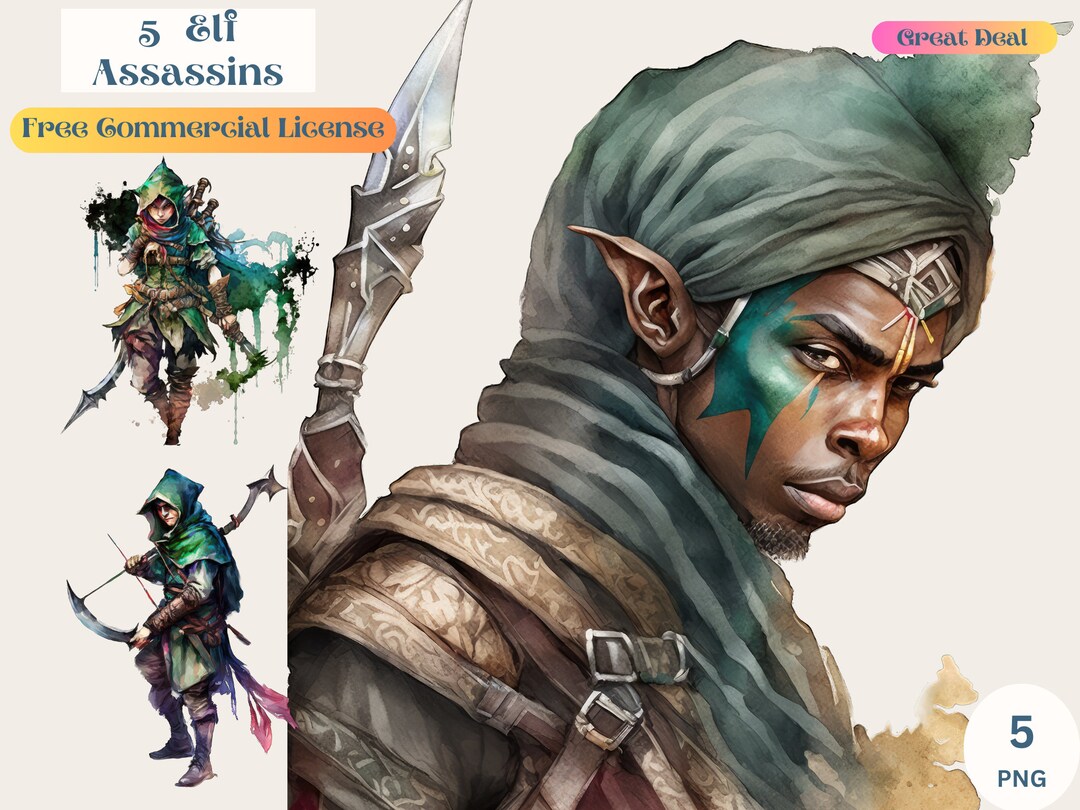 Elf Assassin, Elf Art Work, Elves, Elf Clip Art, Instant Download, PNG ...