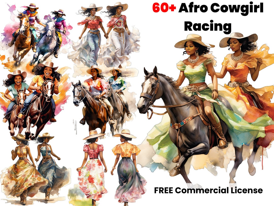 Black Country Cowgirl, Afro Art, African American , Western Cowgirl ...
