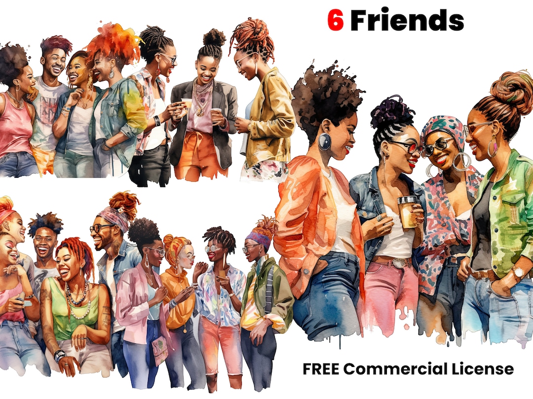Black Friends, African American Art, Graphic Designs, Melanin Print ...