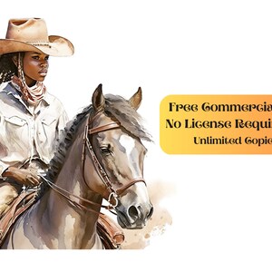 Afro Cowgirl, Black Cowgirl, African American Clipart, Western Cowgirl ...