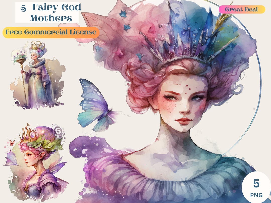 Fairy God Mother, Fairy, Mother, PNG, Commercial Use, Watercolor Art ...