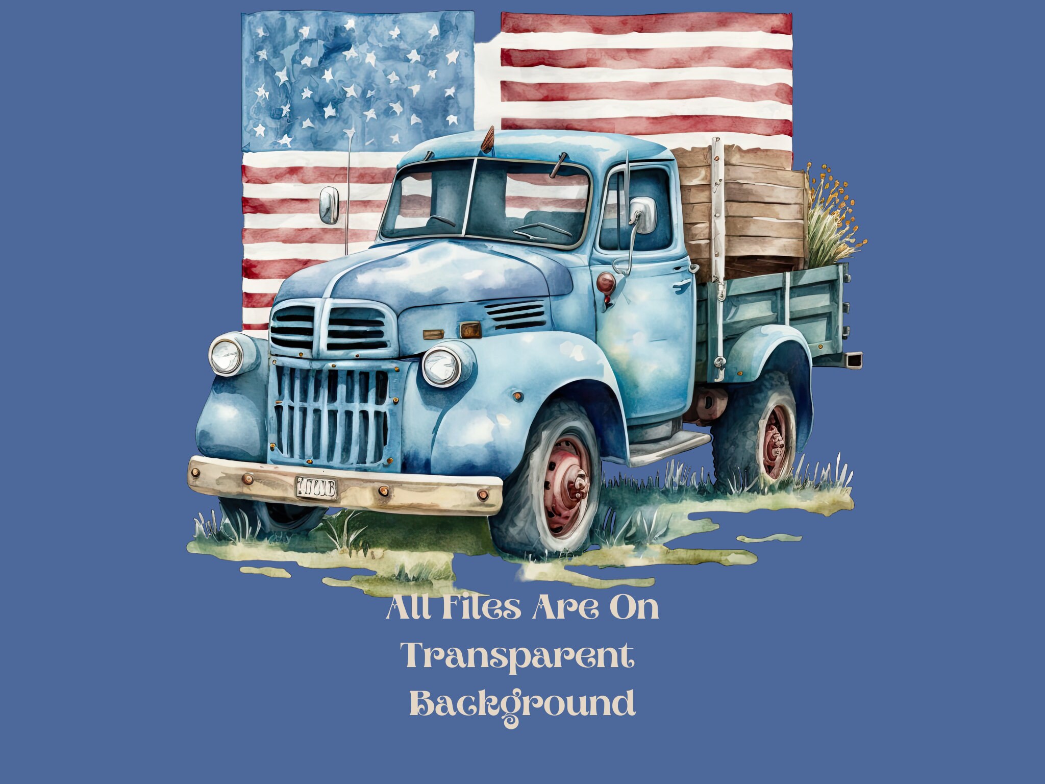 Patriotic Truck Clipart Memorial Day Png 4th of July Png 18 - Etsy