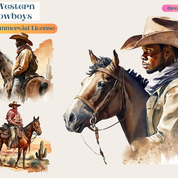 Cowboy Clipart - Etsy