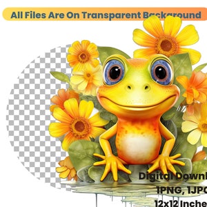 Cutie Yellow Frog, Frog Clipart, Woods Forest Animals Frog PNG, Frog ...