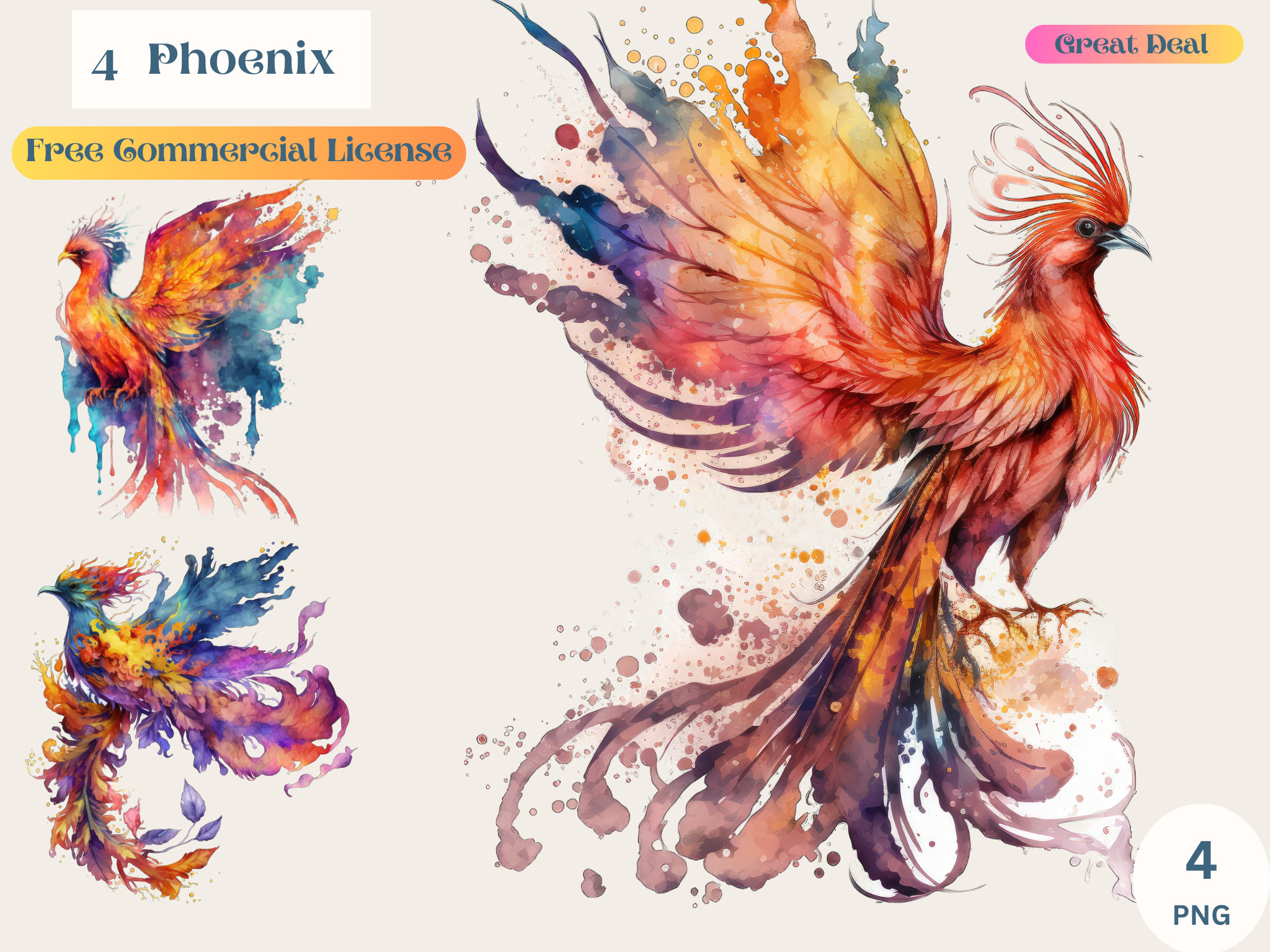 Phoenix Bird Digital Download Clip Art PNG Sublimation - Etsy
