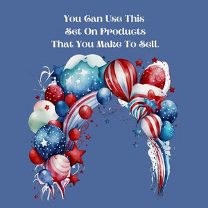 Patriotic Balloon Arch Clipart, Memorial Day Png, 4th of July Png ...