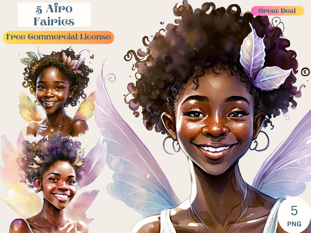 Beautiful Afro Fairy, Afro Fairy, African American Fairy, Fairy, Black ...
