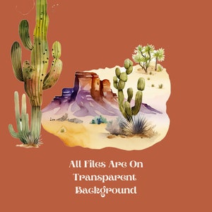 Desert, Desert Art, Planner Watercolor Clip Art, PNG Designs, Printable ...