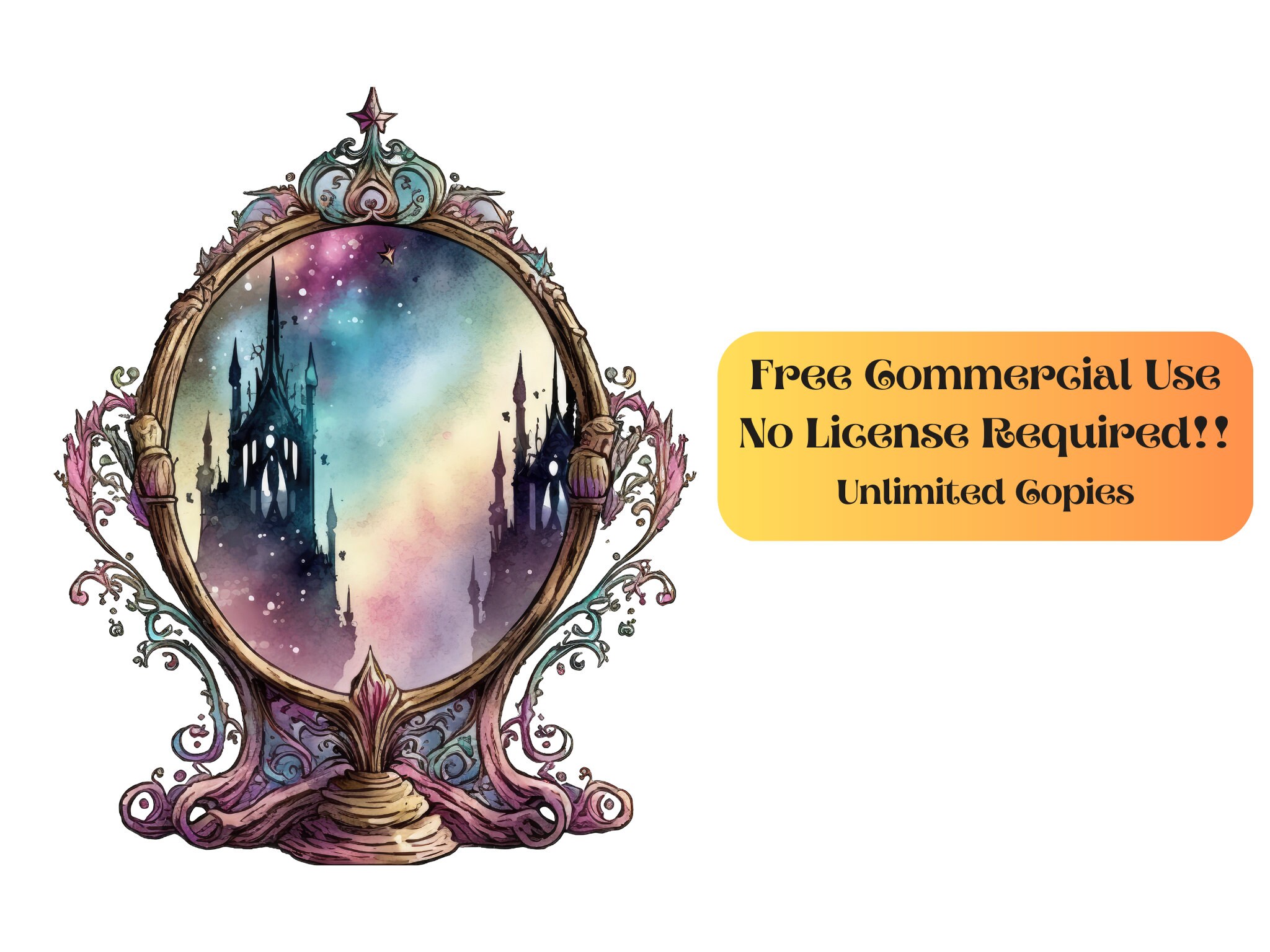 Magic Mirror, Mirror, Fantasy, Digital Planner, Digital Paper, Art ...