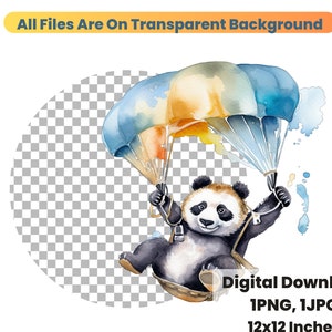 Parachute Panda, Fantasy, Digital Paper, Graphic Design,, Stationery ...