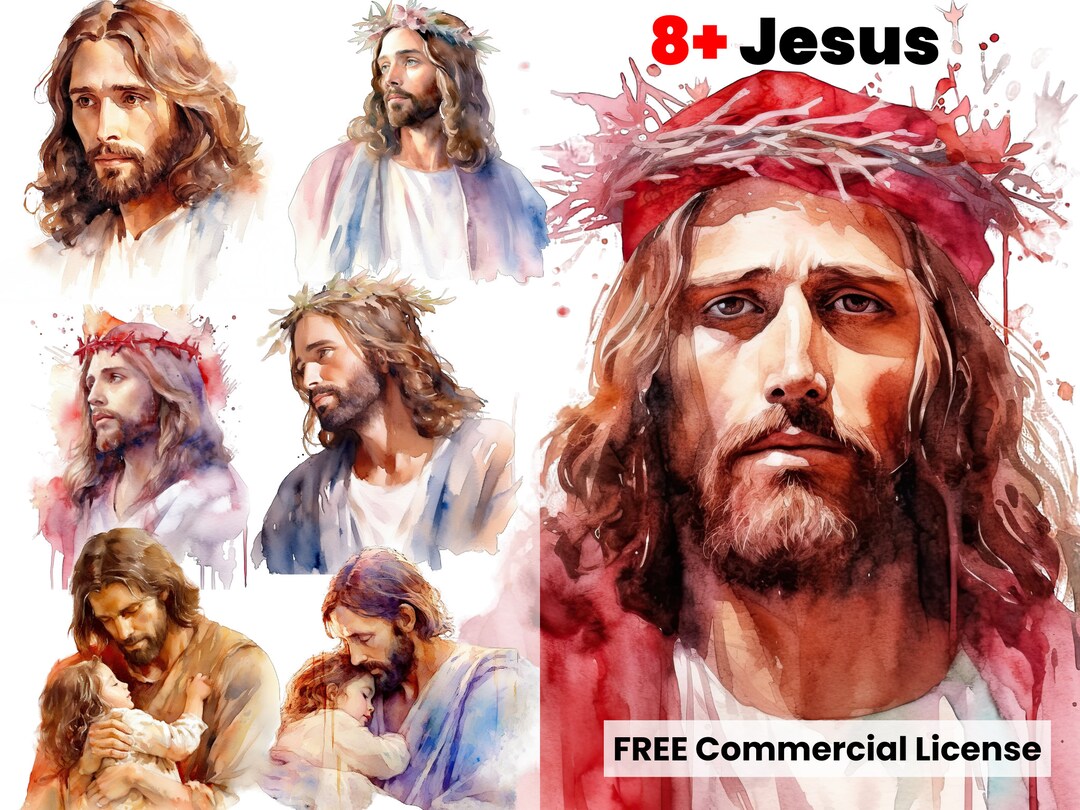 Jesus Christ Watercolor Clipart, Christian Art, Religious Png ...
