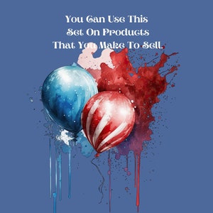 Patriotic Balloon Clipart, Memorial Day Png, 4th of July Png ...