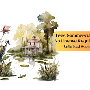 Swamp House, Lousiana Swamp, Swamp, Swamp Art, Digital, Lake, Lake ...