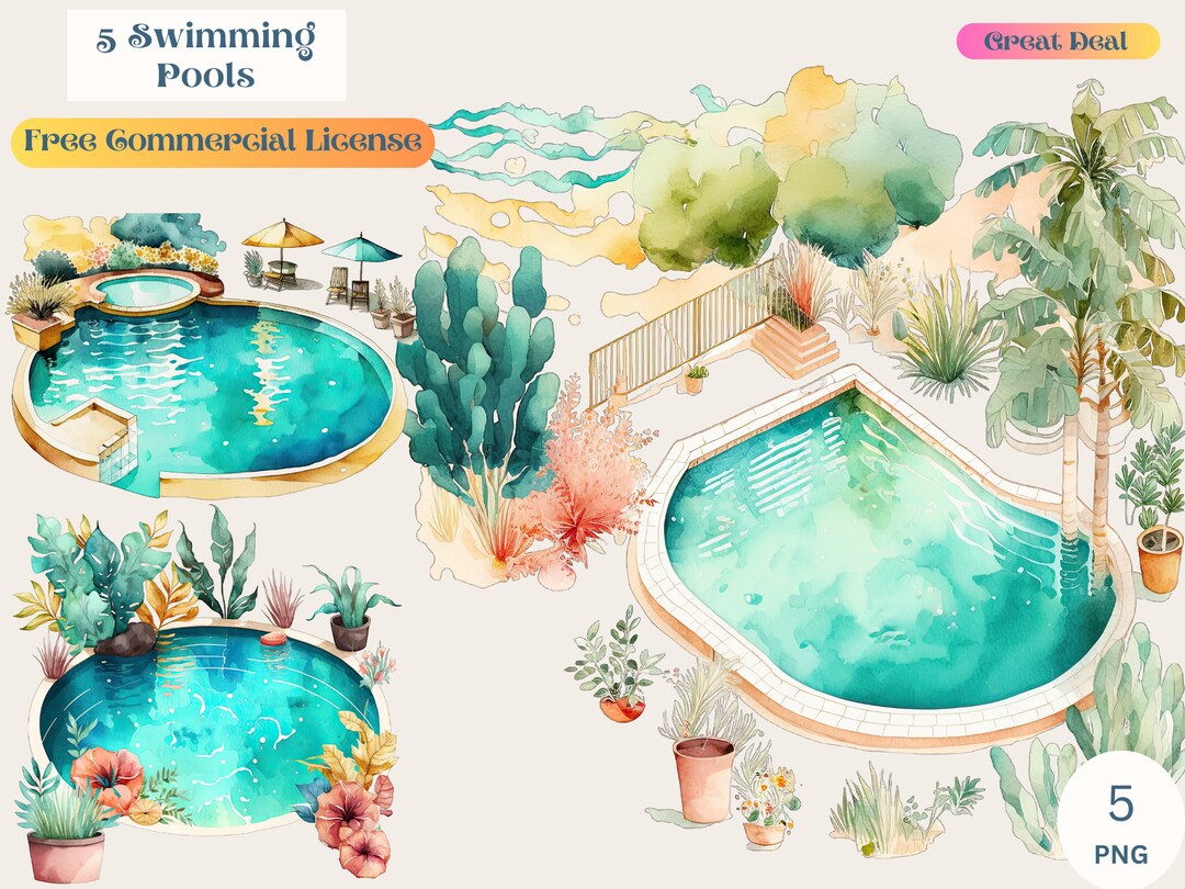 Pool Clipart, Swimming Pool Clip Art, Png Beach, Summer Rest, Holiday ...