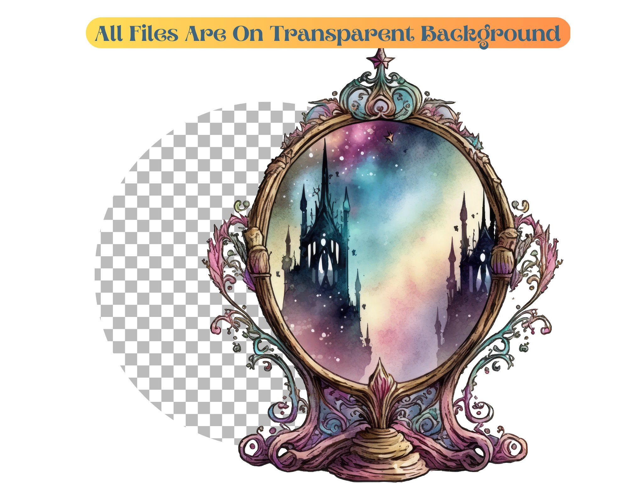 Magic Mirror Mirror Fantasy Digital Planner Digital Paper - Etsy