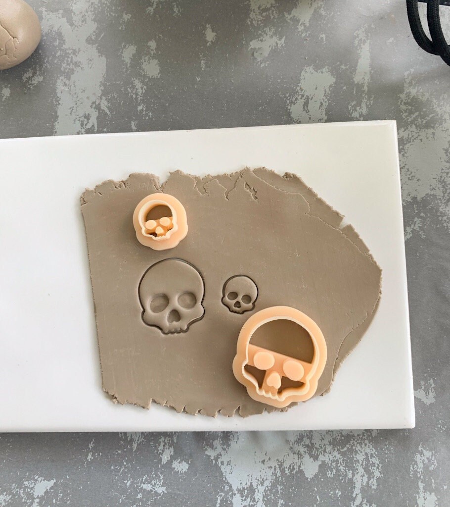 Skull Clay Cutter / Halloween Cutters / Goth Jewelry / Sharp - Etsy