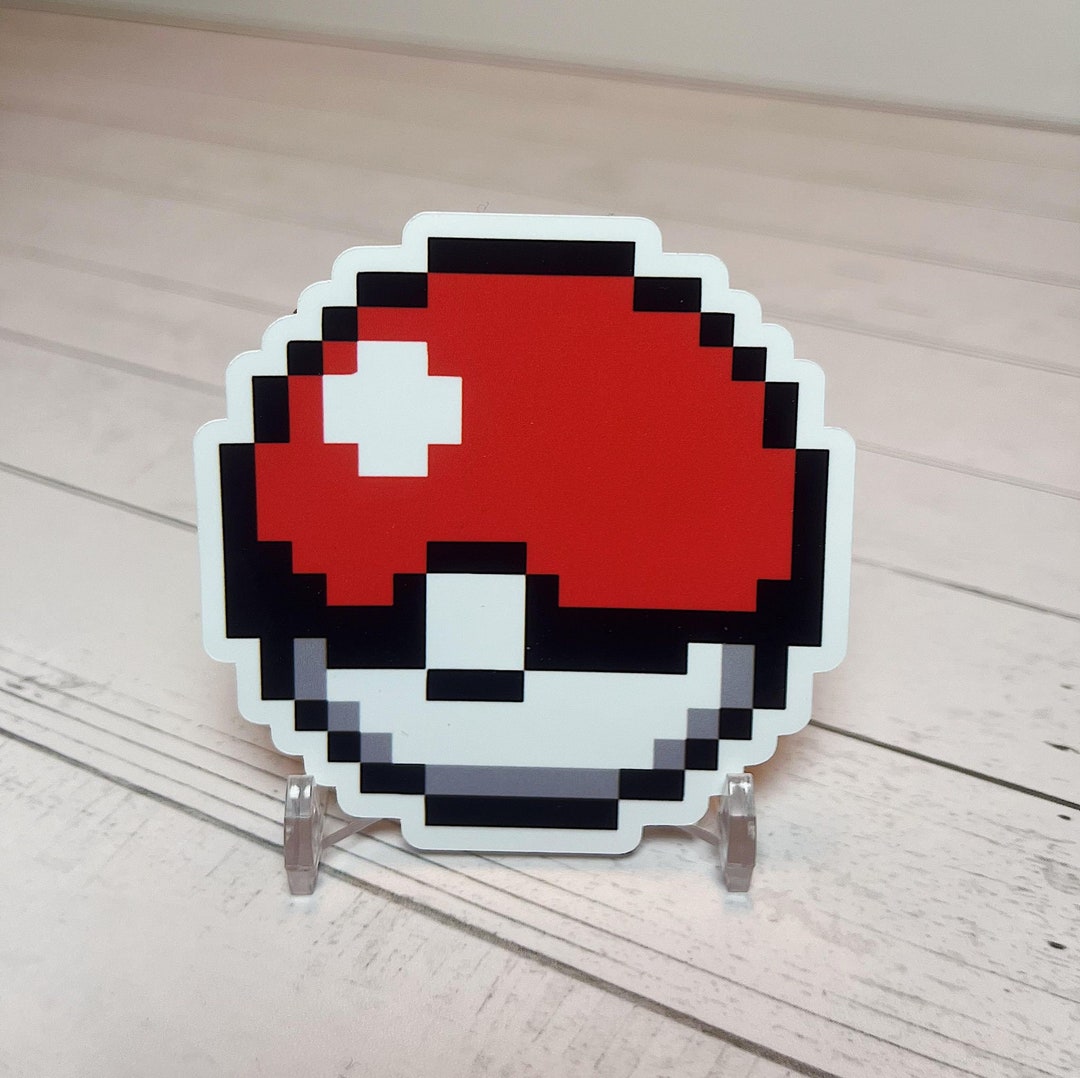 Pixel Poké Ball Sticker - Etsy