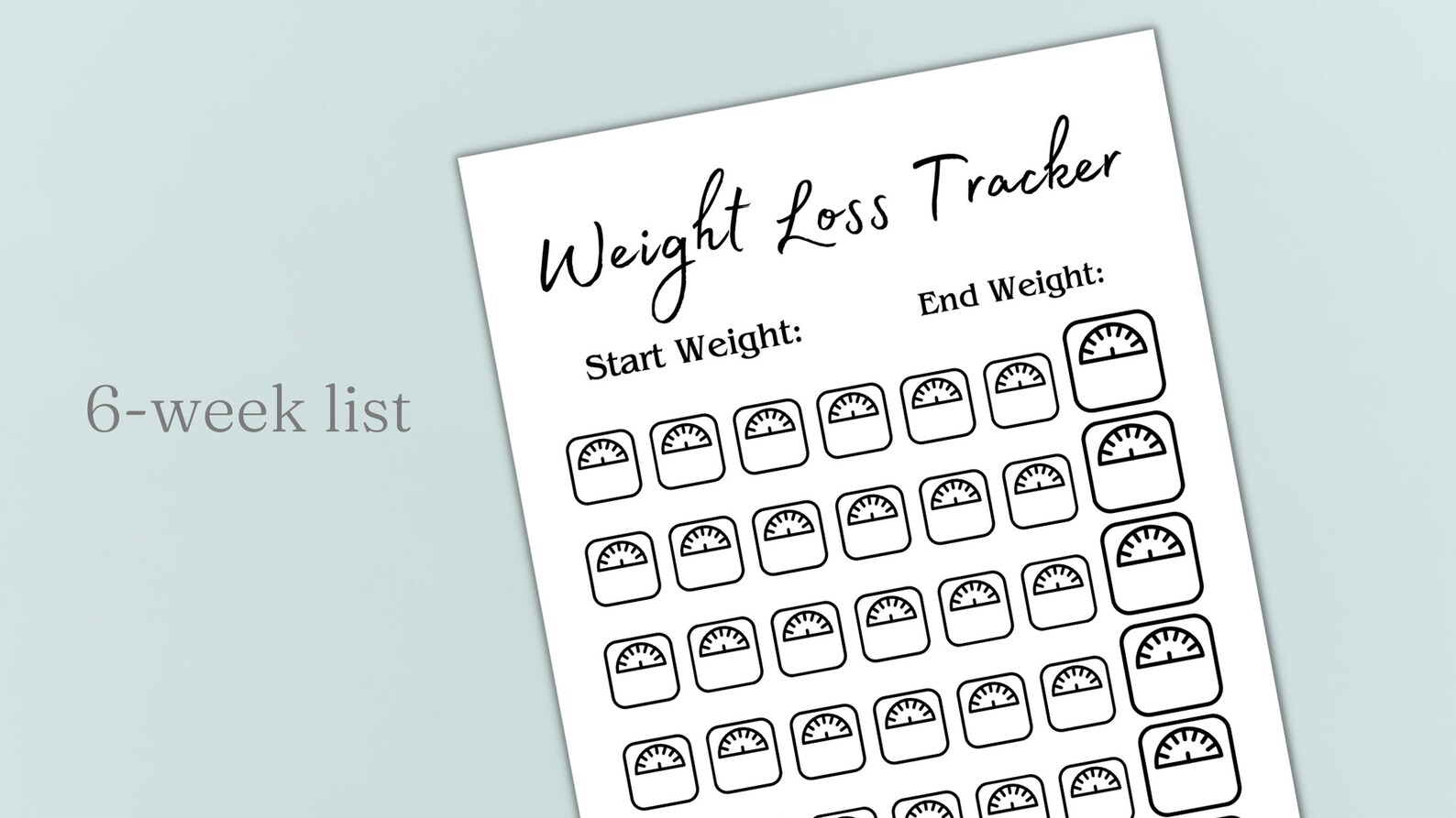 Weight Loss Tracker, Weight Loss Journal, Weekly Planner, Weight Loss ...