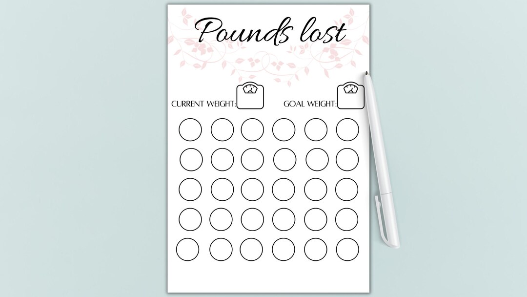 Weight Loss Tracker, Weight Loss Journal, 30 Day Weight Loss, Fitness ...