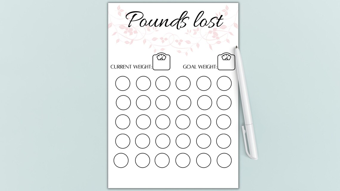 Weight Loss Tracker, Weight Loss Journal, 30 Day Weight Loss, Fitness ...