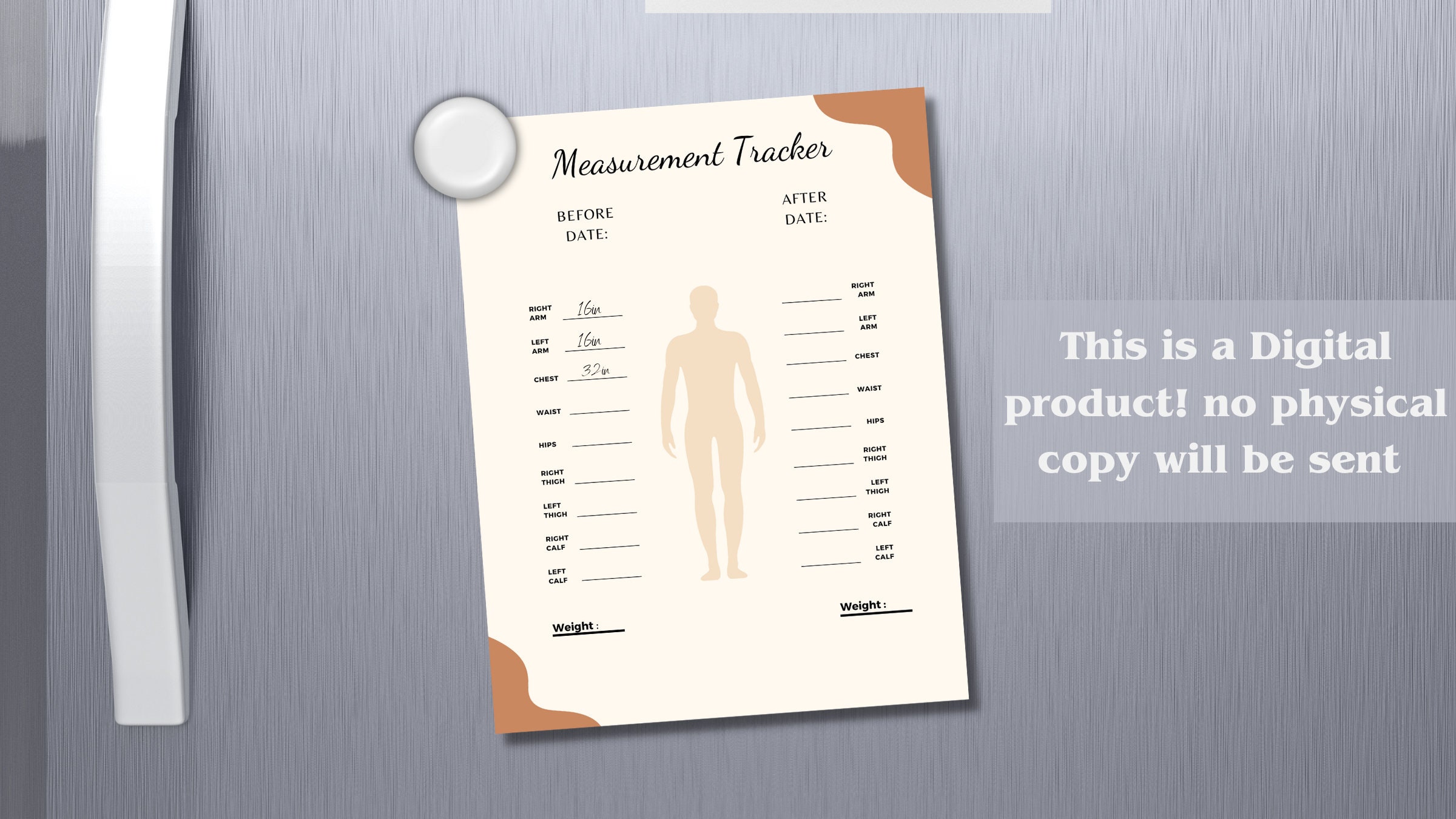 Body Measurement Tracker, Before and After Body Transformation, Body ...