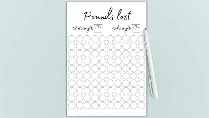 Weight Loss Tracker, 100 Pound Weight Loss Journal, Weight Loss Planner ...
