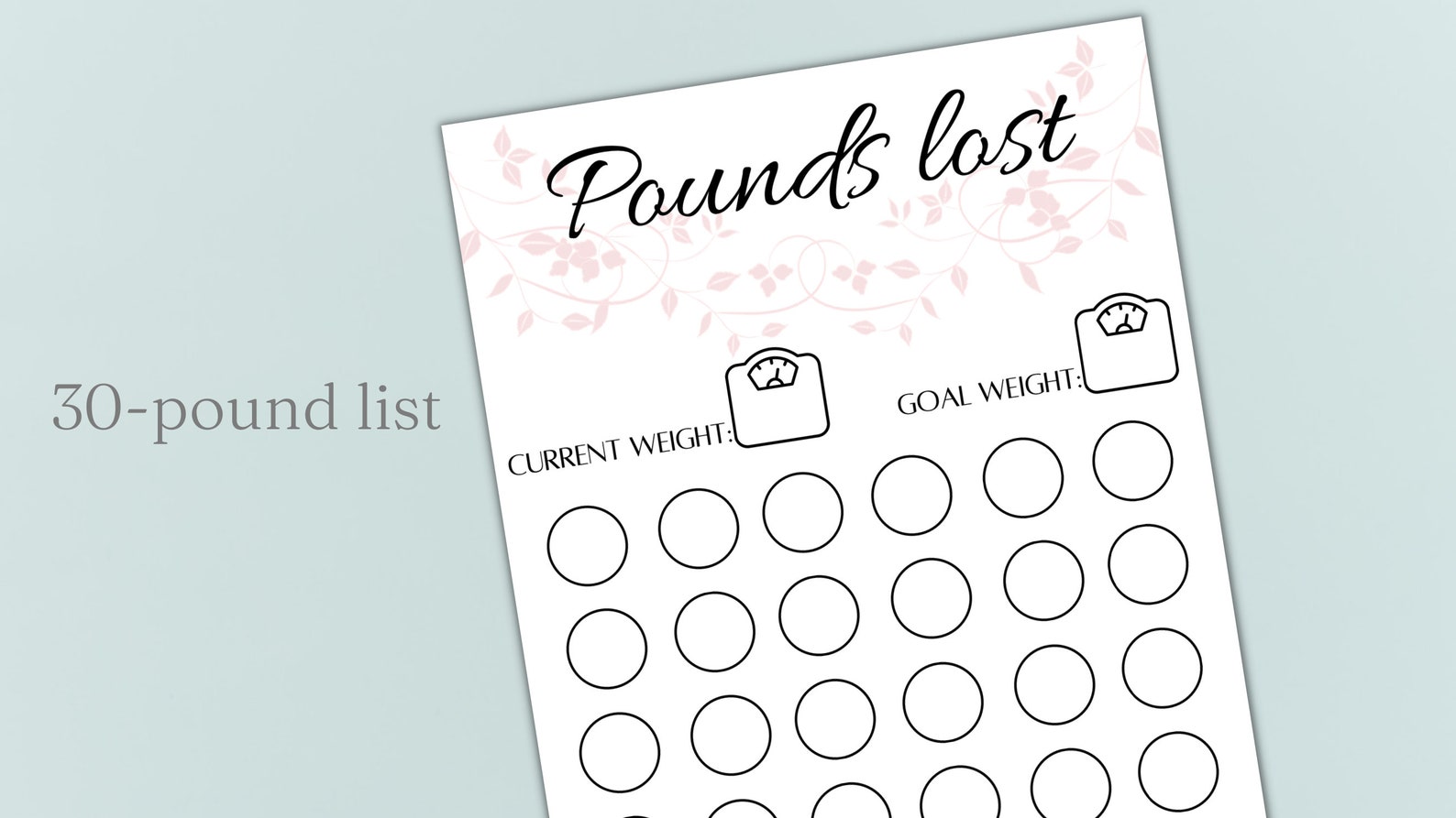 Weight Loss Tracker, Weight Loss Journal, 30 Day Weight Loss, Fitness ...