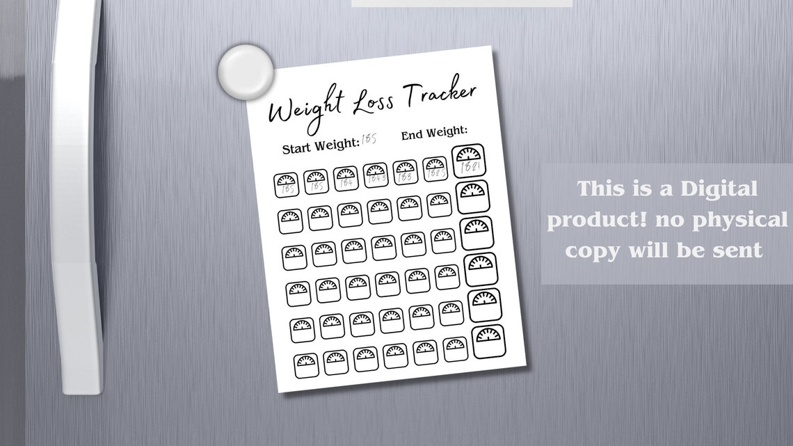 Weight Loss Tracker, Weight Loss Journal, Weekly Planner, Weight Loss ...