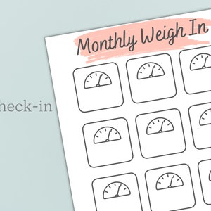 Weight Loss Tracker, Weight Loss Journal, Monthly Check In,weight Loss ...