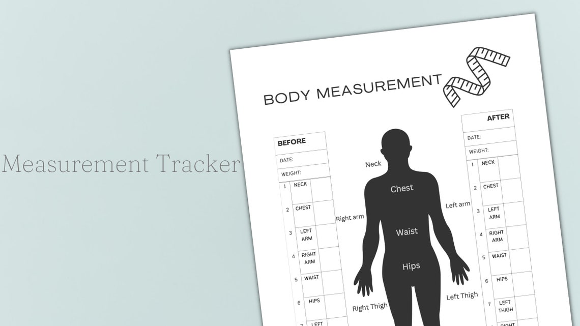 Body Measurement Tracker, Body Measurement, Body Transformation, Weight ...