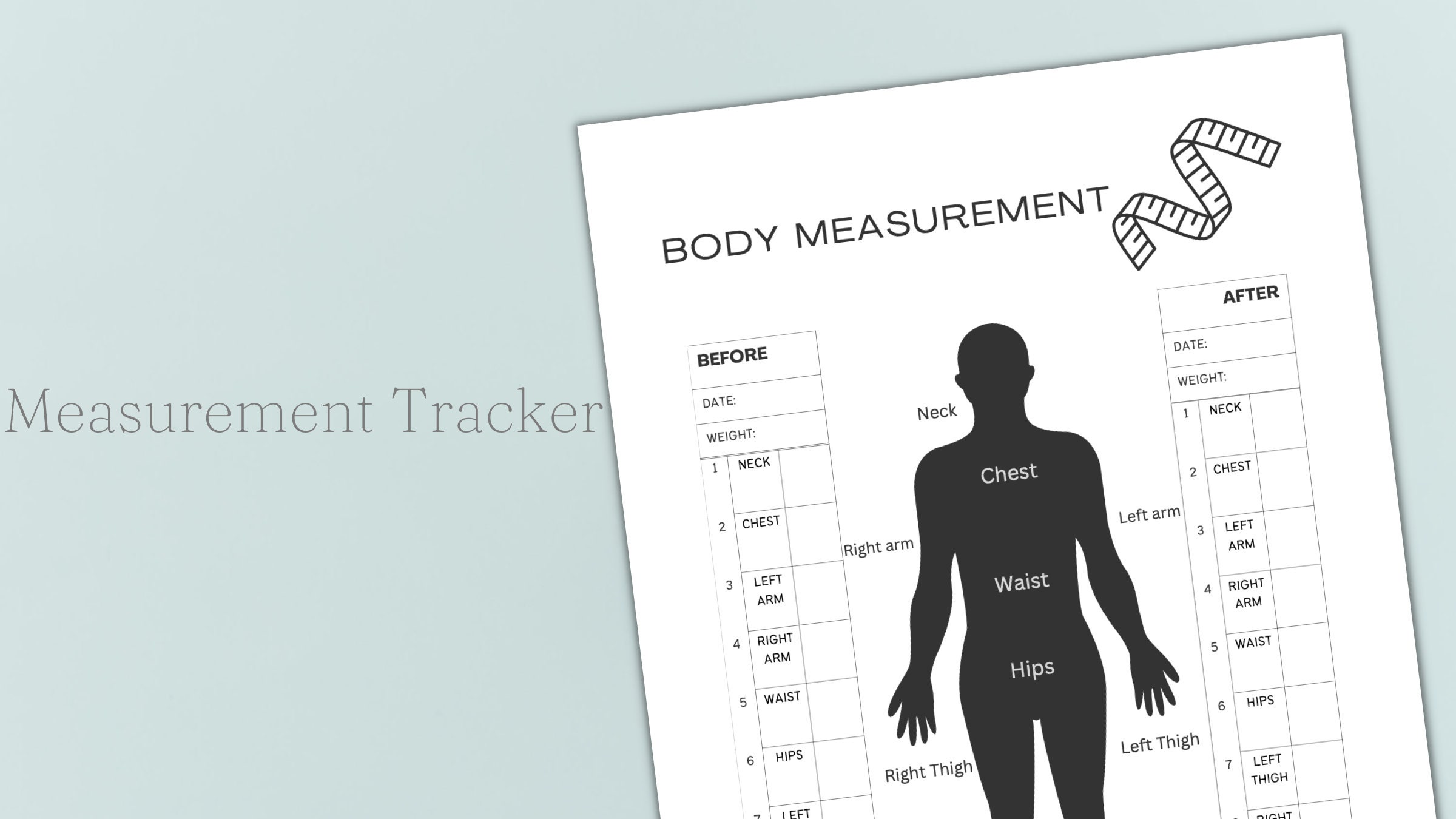 Body Measurement Tracker, Body Measurement, Body Transformation, Weight ...