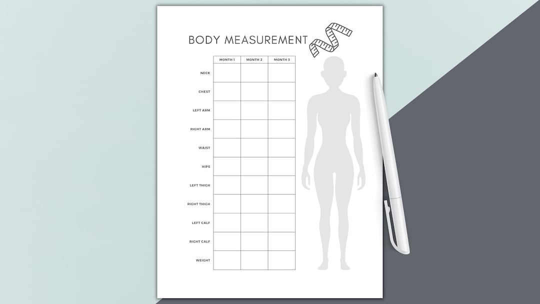 Body Measurement Tracker, Body Measurement, 3 Month Body Transformation ...