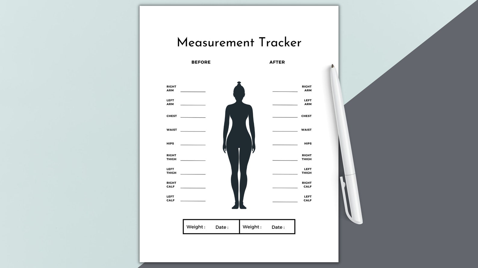 Body Measurement Tracker, Body Measurement, Before/after Transformation ...