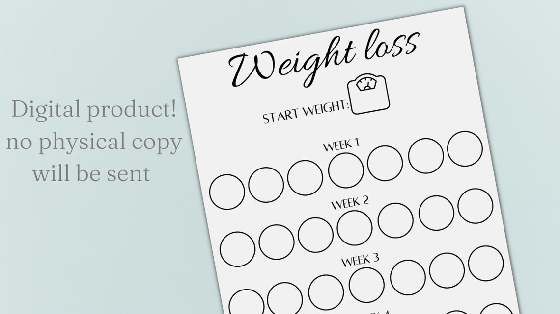 Weight Loss Tracker, Weight Loss Journal, Weekly Weight Loss, Weight ...