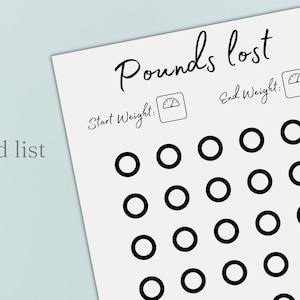 Weight Loss Tracker, Weight Loss Journal, 30 Pound Weight Loss Planner ...
