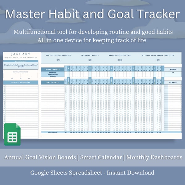 Vision Spreadsheet - Etsy
