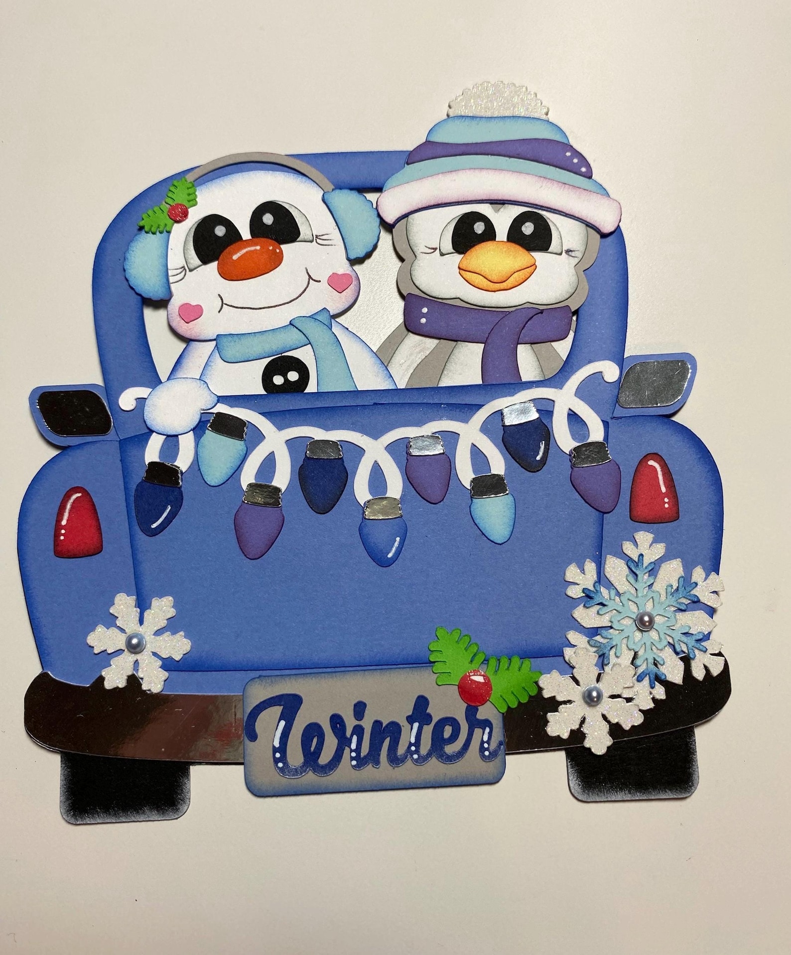 Winter Die Cut, Winter Paper Piecing, Winter Scrapbooking - Etsy