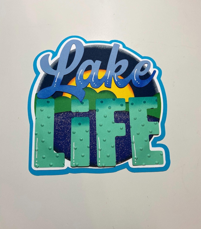 Lake Life Die Cut, Lake Life Paper Piecing, Lake Life Scrapbooking - Etsy