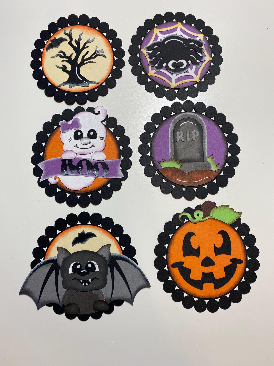 Halloween Die Cut, Halloween Paper Piecing, Halloween Scrapbooking - Etsy