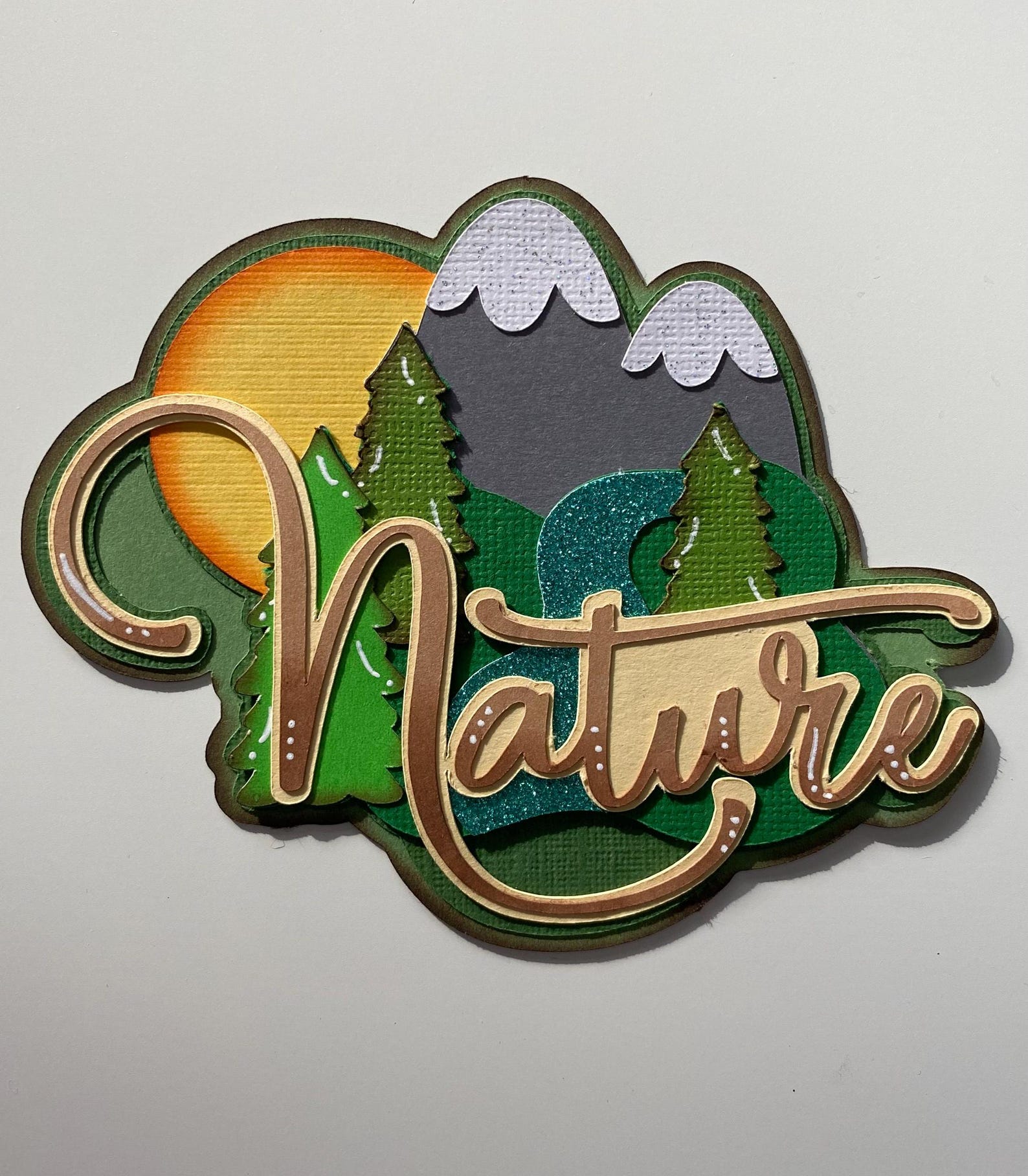 Nature Die Cut, Nature Paper Piecing, Nature Scrapbooking - Etsy