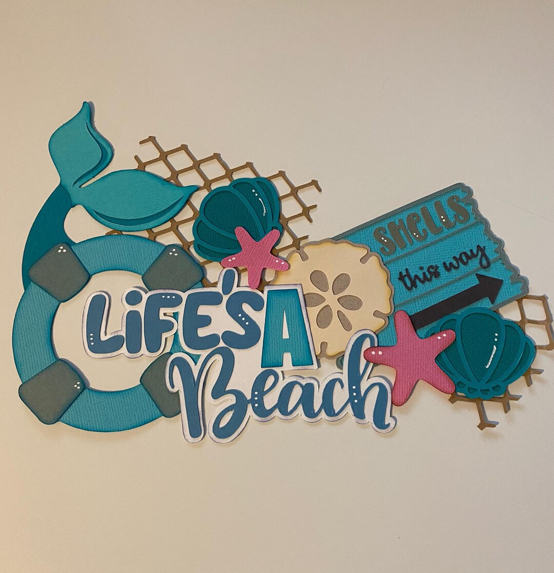 Beach Die Cut, Beach Paper Piecing, Beach Scrapbooking - Etsy