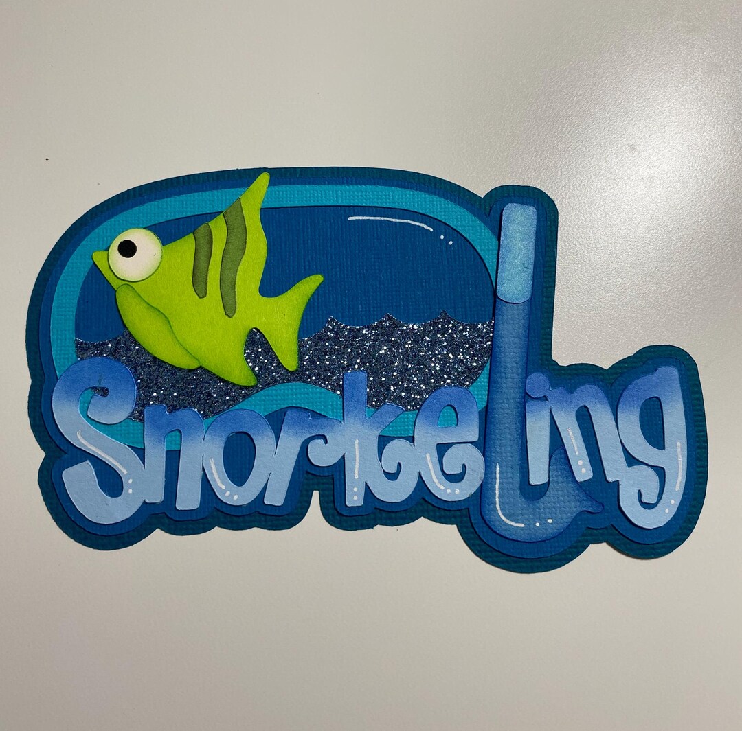 Snorkeling Die Cut, Snorkeling Paper Piecing, Snorkeling Scrapbooking ...