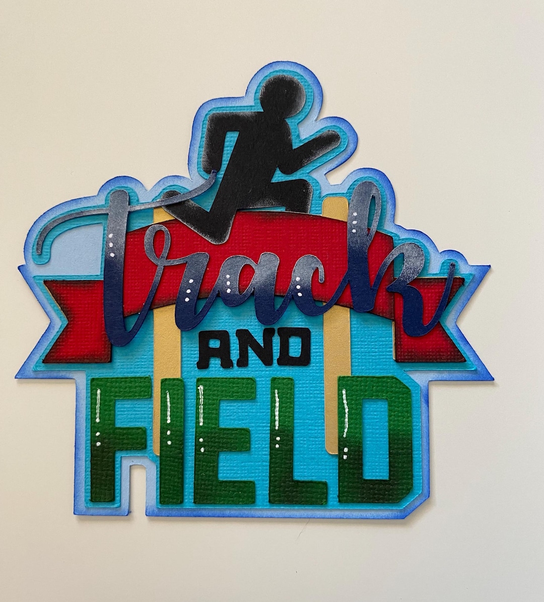 Track and Field Die Cut, Track and Field Paper Piecing, Track and Field ...