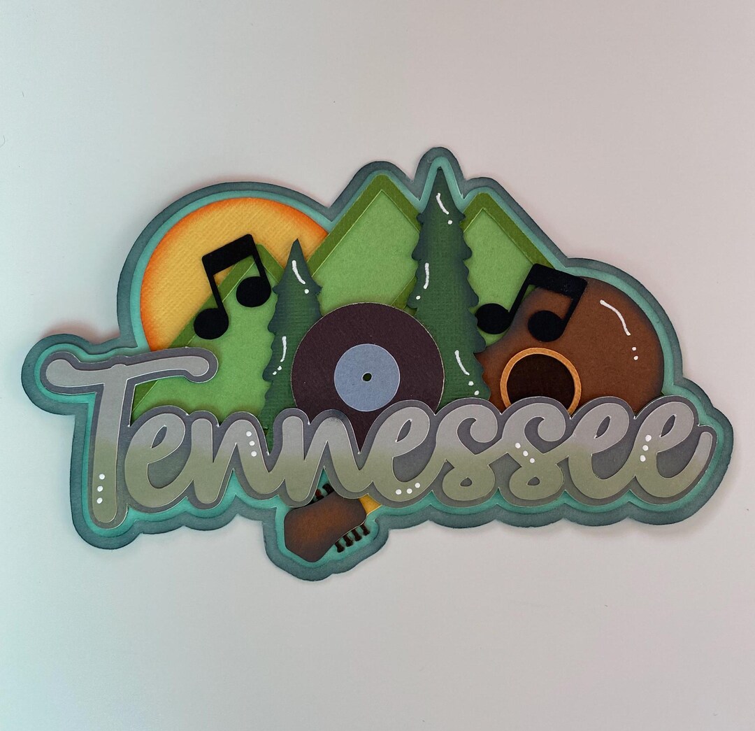 Tennessee Die Cut, Tennessee Paper Piecing, Tennessee Scrapbooking - Etsy