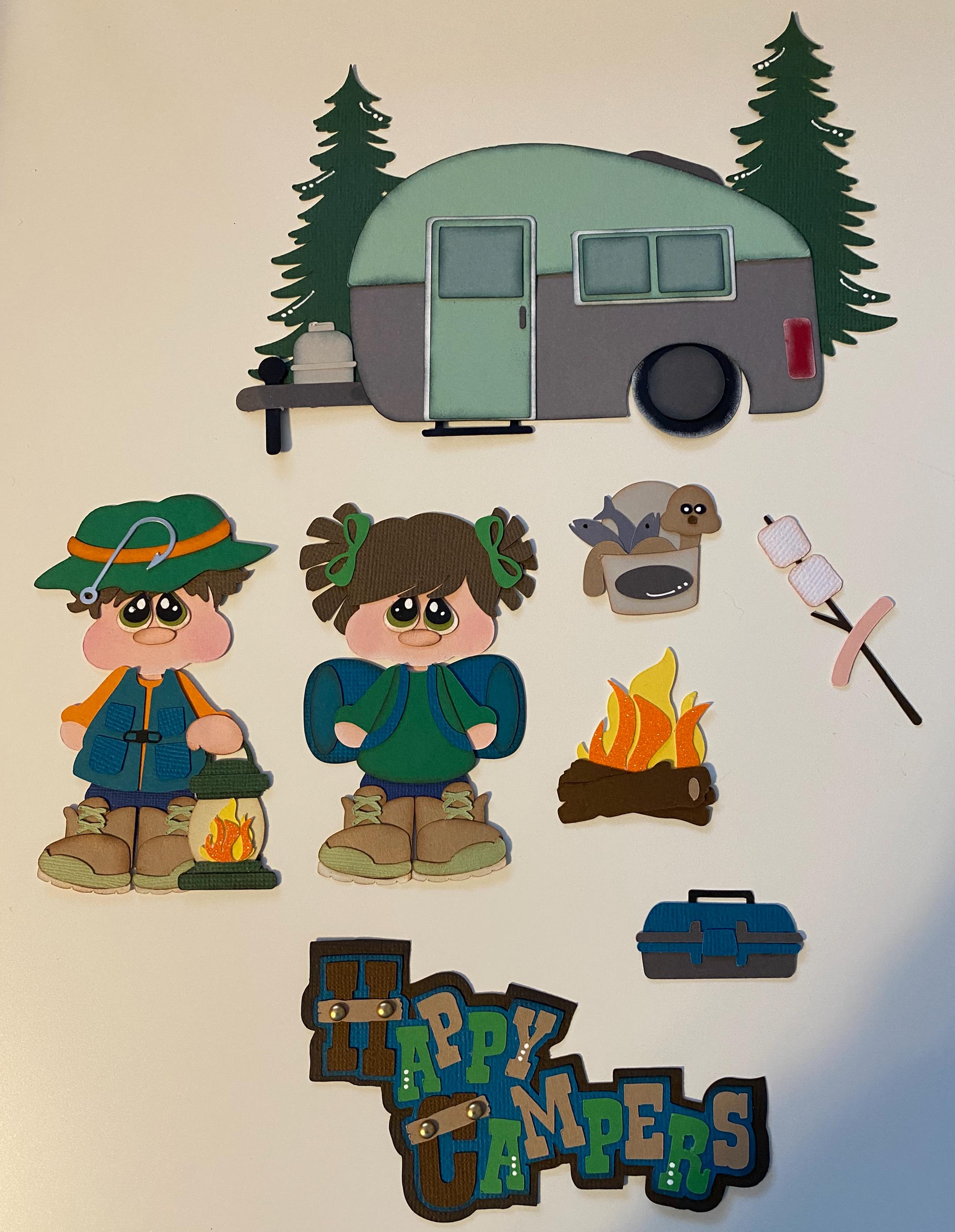 Camping Die Cut, Camping Paper Piecing, Camping Scrapbooking - Etsy