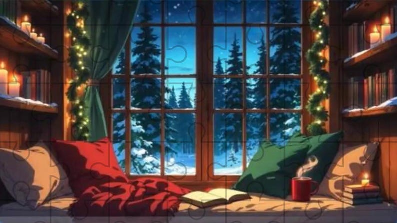 Animated Christmas Scene Cozy Winter Holiday Theme Animated Background ...