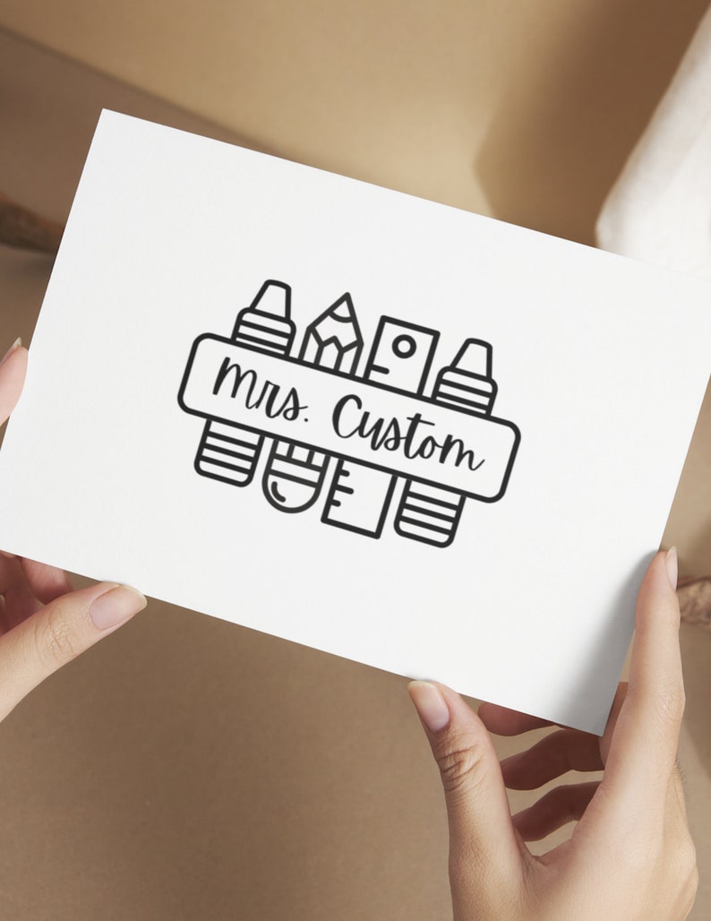 Teacher Student Name Tag Monogram, Teacher,placement Tag Pencil Ruler ...