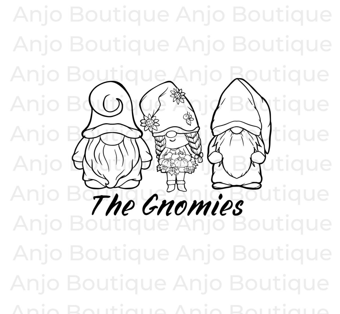 The Gnomies, Gnomes, Hippie Gnomes, Gnome Friends ,EPS PNG DXF and More ...