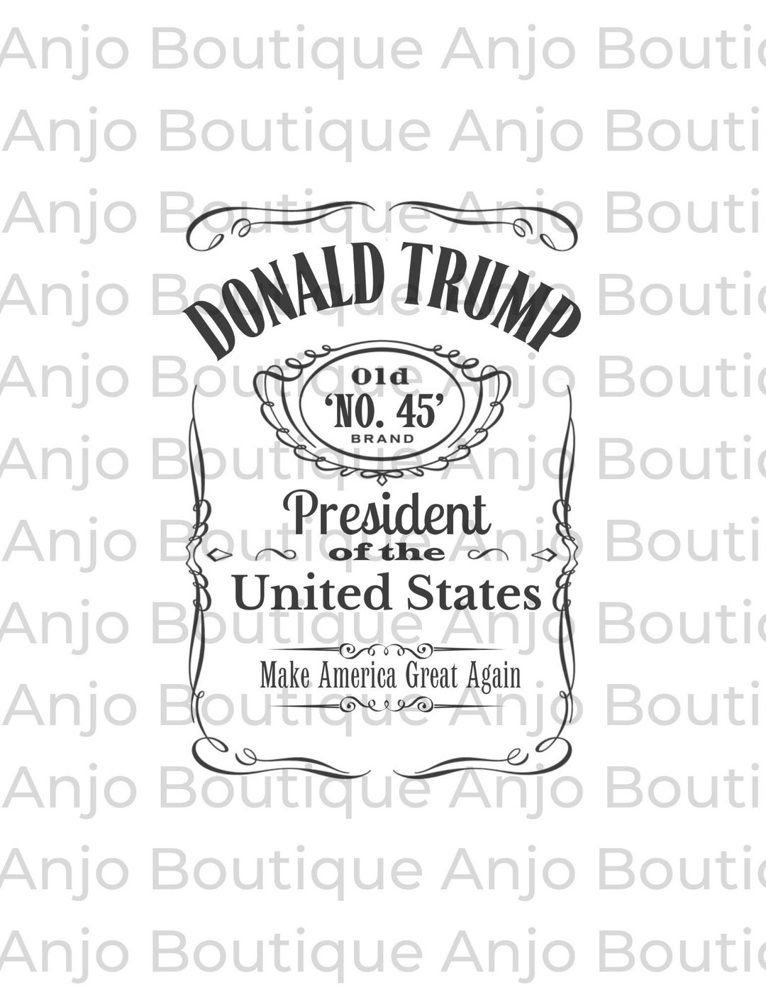 Donald Trump President United States Donald Trump Whiskey Label I'm ...
